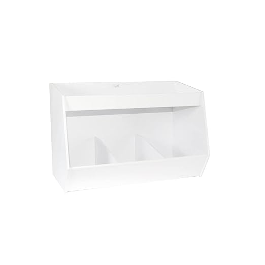 TrippNT 50486 White PVC Plastic Lab Storage Bin with 3 Fixed ...
