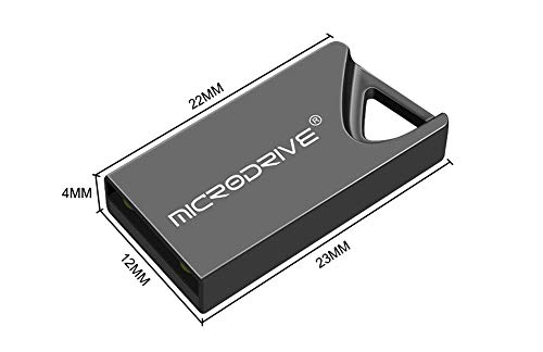 MicroDrive 16GB Extra-Small USB 2.0 Flash Drive Memory Stick - Metal ...