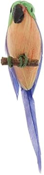 Amazon.com: 1/12 Scale Miniature Parrot Bird Model Artificial Realistic ...