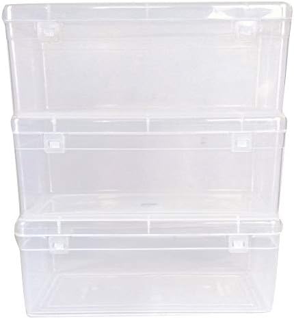 Feliz Clear Plastic Extra Large Storage Boxes Set of 3 (Transparent ...