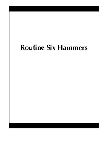 Amazon.com: Routine Six Hammers : Guangzhou Beauty Culture ...