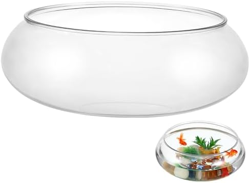 Amazon.com : NUOBESTY Glass Fish Bowl Vase, Wide Mouth Flower Vase Round Terrarium Hydroponic ...