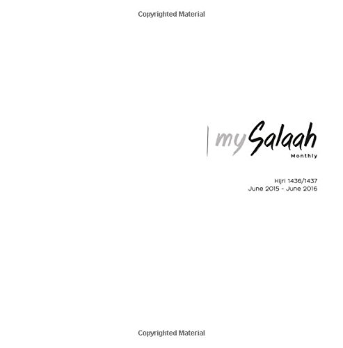 mySalaah 2015/2016 Islamic Planner Calendar White : Amazon.in: Books