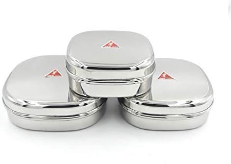 Kissan Stainless Steel Mini Rectangle Storage Box | Containers With Lid ...