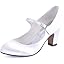 ElegantPark HC1801 Femmes Mary Jane Bout fermé Talon Haut Bloc ...