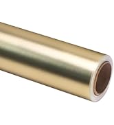 Gold Metallic Wrapping Paper Roll, 43cm*10m Solid Color Matte Wrapping ...
