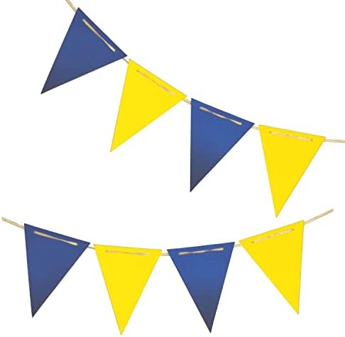 Amazon.com: Yellow And Blue Pennant Banner,Blue And Yellow Vintage ...