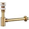 Amazon.com: MENATT Solid Brass Bathroom Sink Stopper P-Trap Complete ...