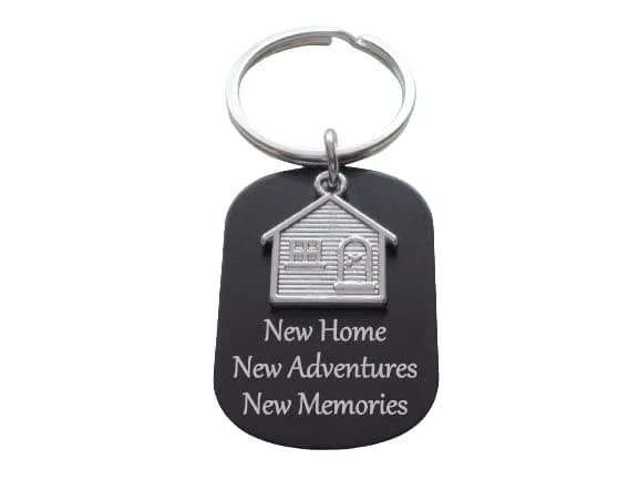 Amazon.com: Custom House Keychain with Engraved Anodized Aluminum Tag ...