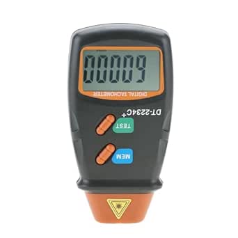 Handheld Digital LCD Tachometer, Noncontact RPM Meter, 2.5RPM to 99RPM ...