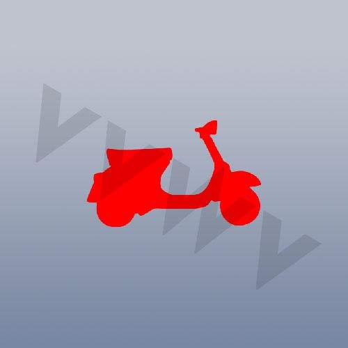 VVWV Vespa Stickers Exterior and Graphics for Scooty Car Red Vinyl ...