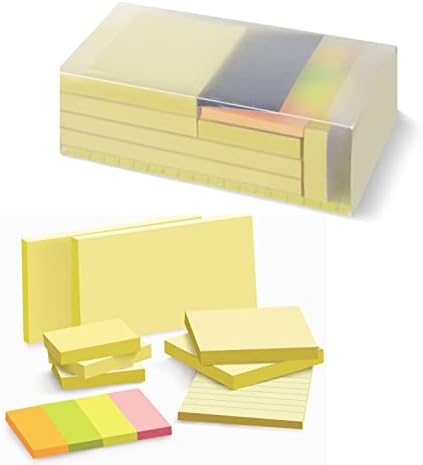 Assorted Office Sticky Notes Set in Value Pack,9 Pads of Different ...