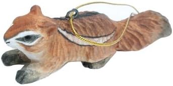Amazon.com: Chipmunk Wood-Carved Collectible Ornament, 3.5-inch : Home ...