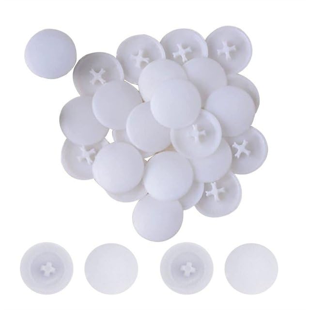 Amazon.com: 100 Pcs White Easy to Install Screw Cap Covers Assortment ...