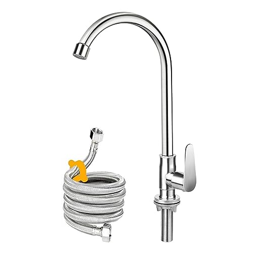 Brushed Nickel Cold Water Faucet Only,SUS304 Stainless Steel Cold Water ...