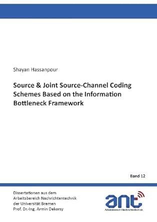 Buy Source & Joint Source-Channel Coding Schemes Based on the ...