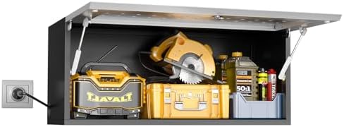 Amazon.com: Metal Wall Storage Cabinets with Lock - Garage Hanging Tool ...