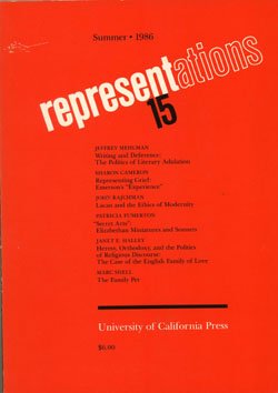 REPRESENTATIONS 15, Summer 1986: Jeffrey Mehlman on the politics of ...
