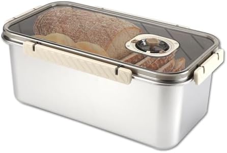 Amazon.com: Iwinna 3PCS Time Recording Bread Storage Container with Lid ...