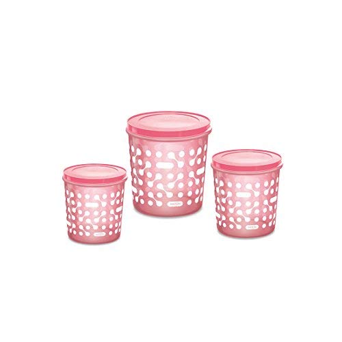 Buy Milton Storex Plastic Container Set, 3-Pieces, Pink Online at Low ...