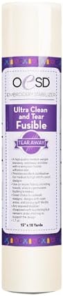 Amazon.com: OESD Ultra Clean and Tear Fusible Embroidery Stabilizer 15 ...