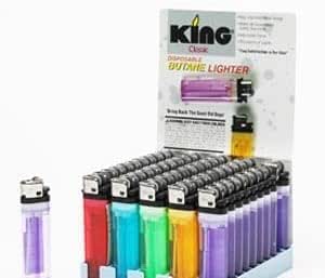 Amazon.com: King Classic Disposable Butane Lighter, 50 Pack, Adjustable ...