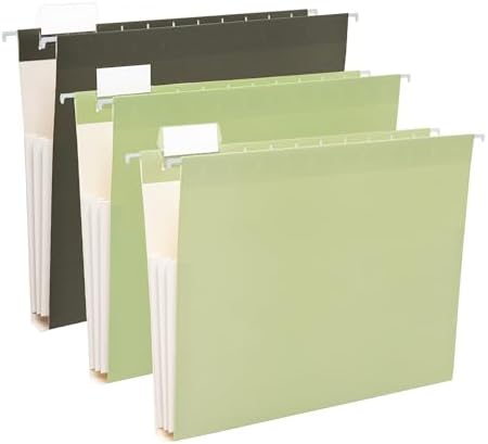 Amazon.com : Beramon 6 Pack Extra Capacity Hanging File Folders Letter ...