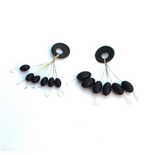 100 X SLIDING RUBBER FLOAT STOPS BOBBER SINKER FOR FLOATS, RIGS (BULK ...