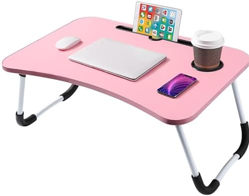 KKTECH Folding Laptop Bed Table Lap Standing Desk Sofa Breakfast Table ...