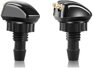Amazon.com: 2 Pcs Black Front Windshield Washer Nozzle, Double-hole ...