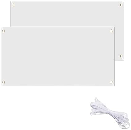 Amazon.com: Polyester Blank Banner: Sets of 3.3 x 6 Ft Paintable Signs ...