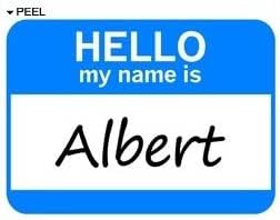 Amazon.com - Hello My Name Is Albert - Window Bumper Laptop Sticker