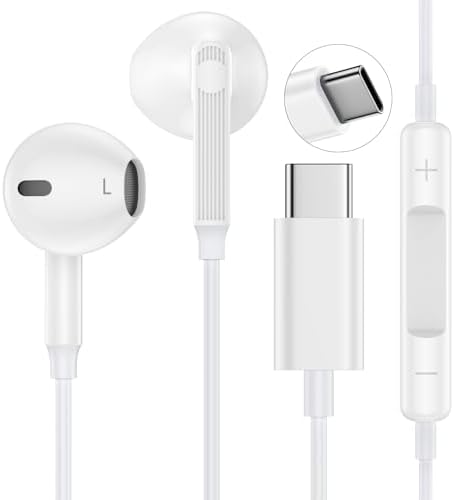 Amazon.com: USB C Headphones Wired Earbuds Ear Plugs for iPhone 16e/16 ...