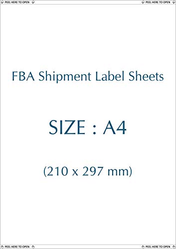 SECUREMENT® Full Sticker Label A4 Sheets for FBA Shipment- Suitalble ...