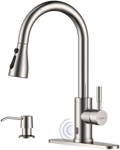 AJO BEND Touchless Kitchen Sink Faucet with Pull Down Sprayer, Motion ...
