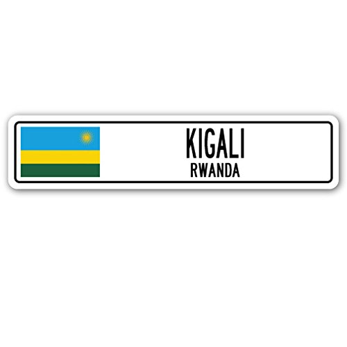 Amazon.com : Kigali, Rwanda Street Sign Rwandan Flag City Country Road ...