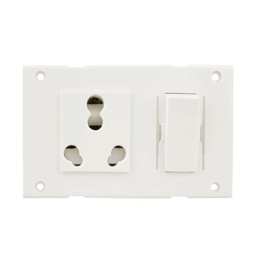 Lisha 16 Amp Switch Socket Combined (3 in 1) with White Cover Plate ...
