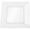 Amazon.com: SilverEdge Clear Square Plastic Plates 6.5" - 10 Count ...