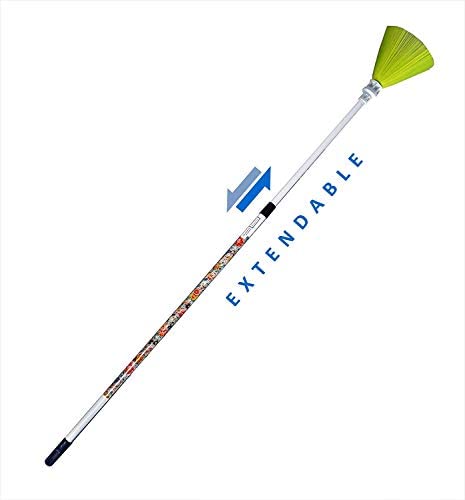 Plastic Roulie Jala Dry Broom, Long Stainless Steel Rod and Extendable ...