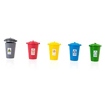 CIYODO 5pcs Mini Trash Can Mini Garbage Can Puzzle Toys Kids Sand Table ...