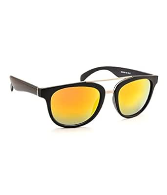 Buy Stacle Yellow Mirrored Retro Square Rectangular Unisex Sunglasses ...