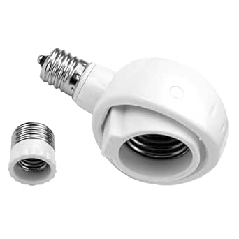 Amazon.co.jp: Aiwode，くみあわせがたE26→E26 E17→E17変換ソケット 可動，角度の可変式ソケット， LED電球専用，斜め付けダウンライトに直下方向に取付可能 ...