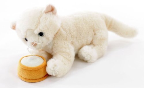 Teeboo Persian Cat With Sounds Meow, Interactive Plush Toy, 20"L, White ...