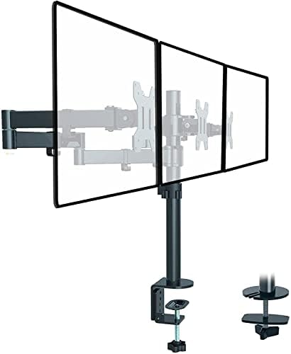 WALI Triple Monitor Arm for Screen Up to 27 Inch, Articulating Triple ...