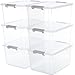 Amazon.com: Citylife 6 Packs 32 QT Plastic Storage Bins with Lids Large ...