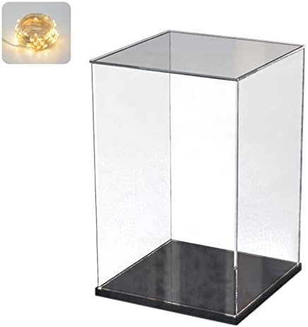 Openable Clear Acrylic Display Case-Assemble Countertop Box with White ...