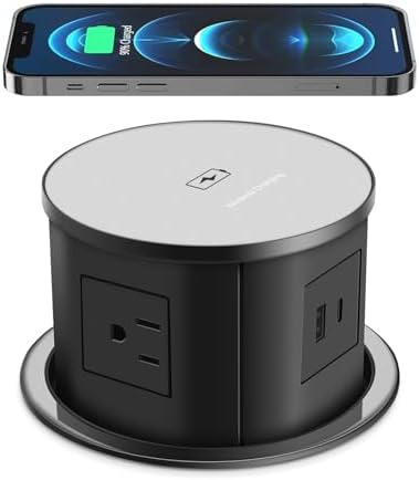 Pop Up Outlets with PD 30W USB Ports, Recessed Hidden Countertop Outlet ...