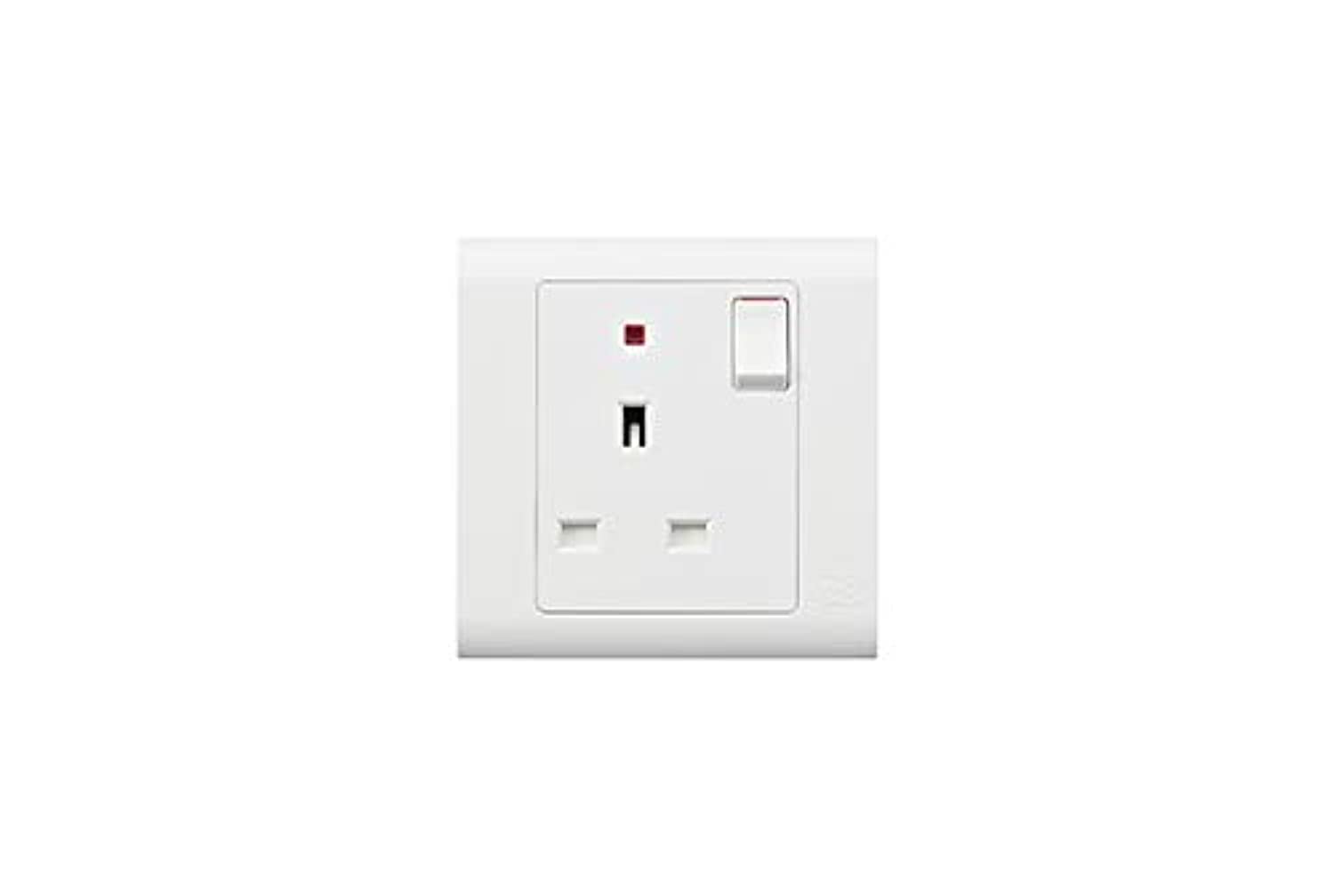 MK Essentials 13A 1G SP Switch-socket with Neon: Buy Online at Best ...