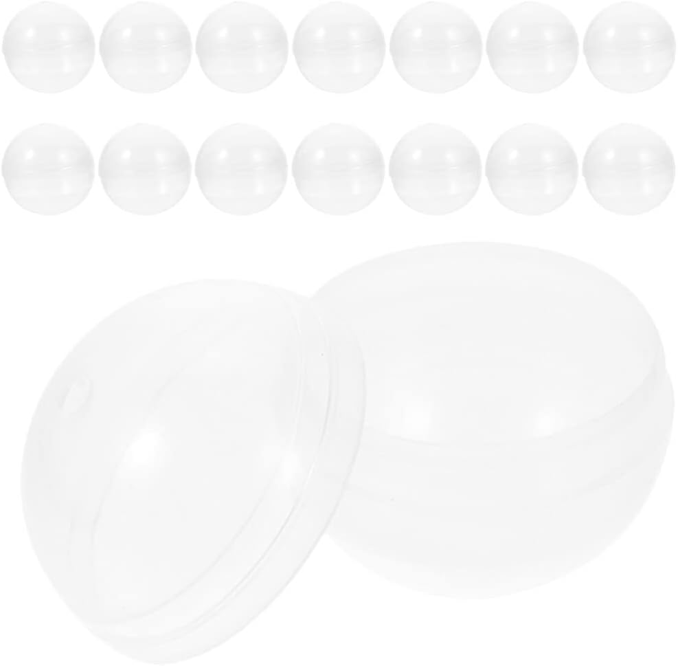 Amazon.com: Luxshiny 50pcs Vending Machine Capsules 2.3 Inch Translucent Round Capsules Plastic ...