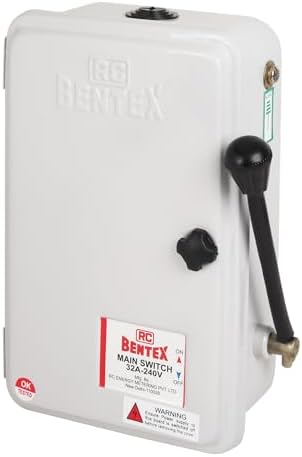 RC BENTEX Single Phase Double Pole Main Switch 32 AMP, X06A000001 ...